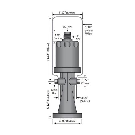 Flowline Echopulse® Lr30 Radar Liquid Level Sensor Transmitter And Remote Display W 26 Ghz Pulse