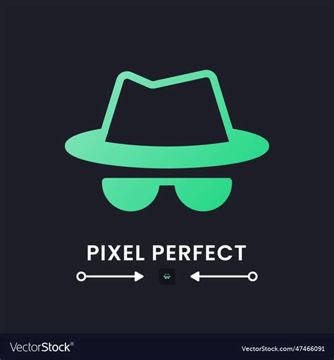 Incognito Green Solid Gradient Desktop Icon Vector Image