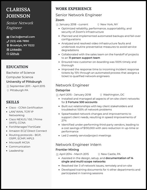 5 Senior Network Engineer Resume Examples For 2024