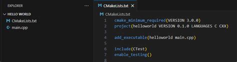 Create A Cmake Hello World Project With Cmake Quick Start