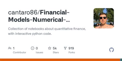GitHub Cantaro Financial Models Numerical Methods Collection Of Notebooks About