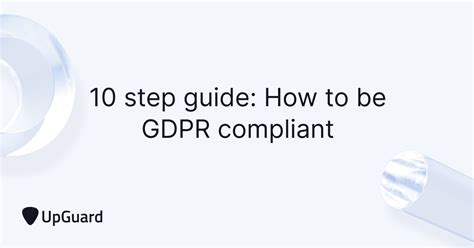 Step Checklist GDPR Compliance Guide UpGuard