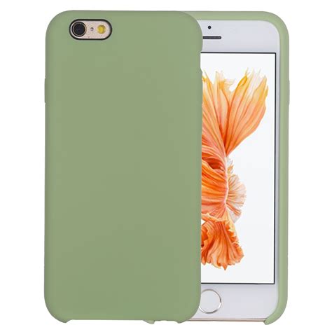 Pure Color Liquid Silicone Pc Protective Back Cover Case For Iphone 6