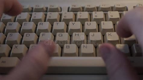 Close Up Shooting With A Keyboard And A Computer Programmer Typing A