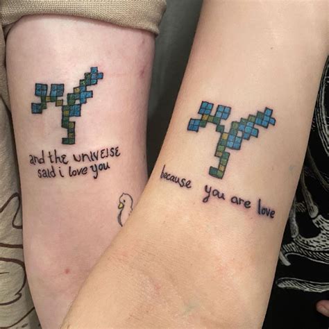 Matching Tattoos Minecraft In 2024 Artsy Tattoos Minecraft