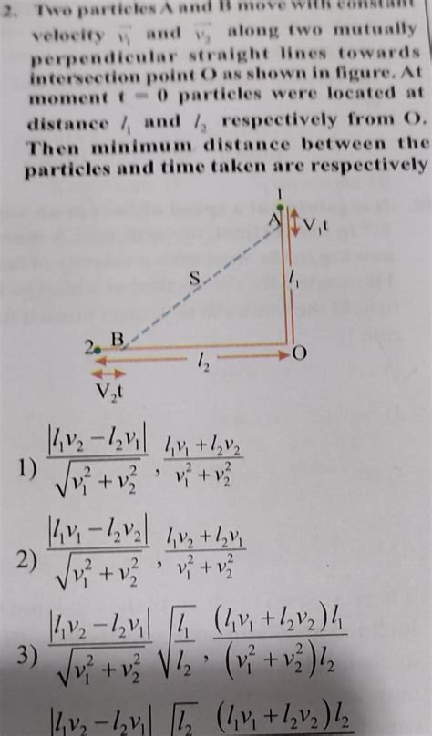 Answered 12 Two Particles A And B Mov Velocity And V Along Two Kunduz