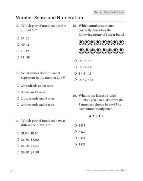 Ontario Grade 3 Math Test Prep Guide Worksheets Library