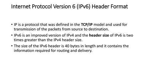 Ipv6 Header Formatpptx
