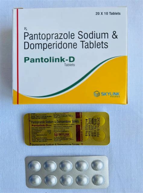 Pantolink D Tab Domperidone 10mg Pantoprazole 40mg At Rs 17