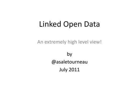 introduction to linked open data ppt