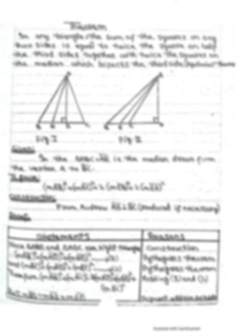 Solution Projection Of A Triangle Theorems Mathematics For School Students Studypool