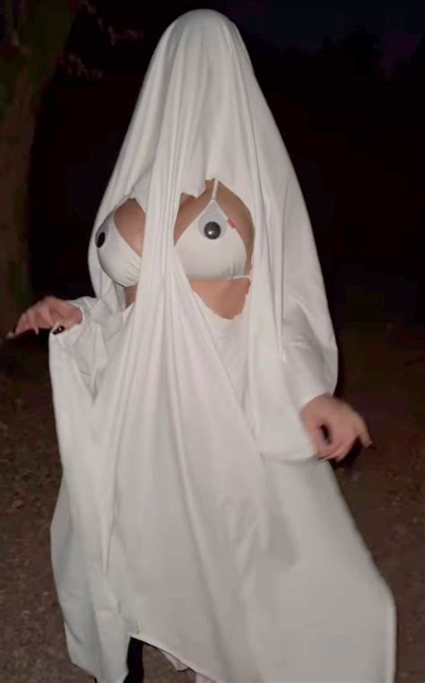 Playboy Bunny Turns Boobs Into Spooky Ghost For Best Halloween Costume