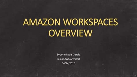 Aws Workspaces Overview V2 Ppt