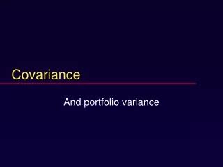 PPT Variance And Covariance PowerPoint Presentation Free Download ID 1590326