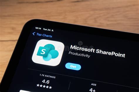 App Store With Microsoft Sharepoint Productivity App To Be Installed
