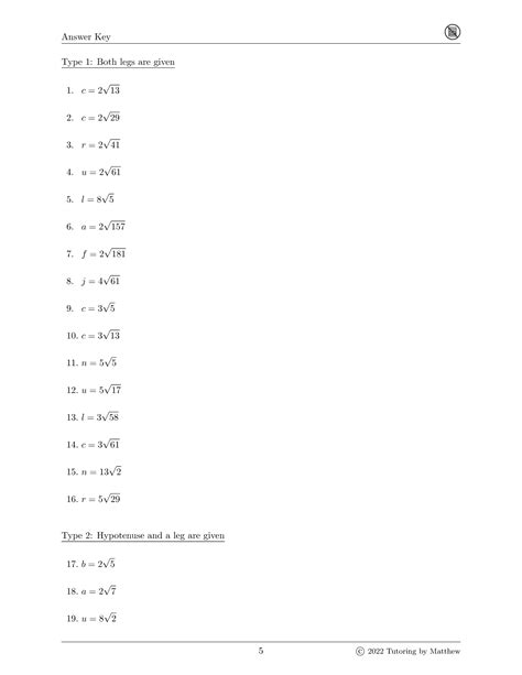 Pythagorean Theorem Worksheet Free Year 7 Maths Pythagoras Theorem