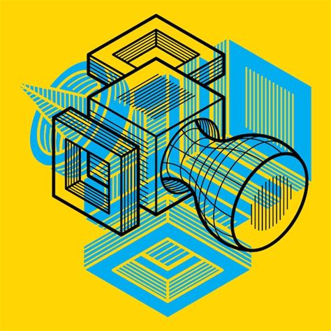 Premium Vector Engineering Three Dimensional Construction Abstract
