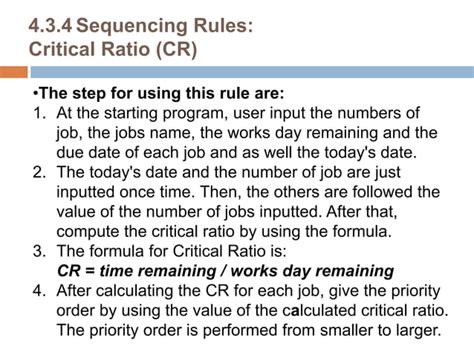 scheduling sequencing rules pptx