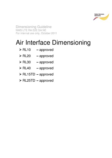 Pdf Air Interface Dimensioning