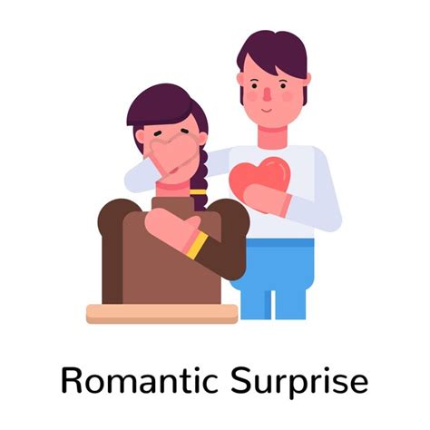 Premium Vector Cute Flat Icon Depicting Couple Love