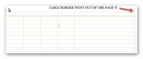 How To Resize A Table When The Border Is Outside The Page Ms Word