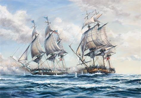 American Heavy Frigate Uss Constitution V Hms Java By Joseph Reindler