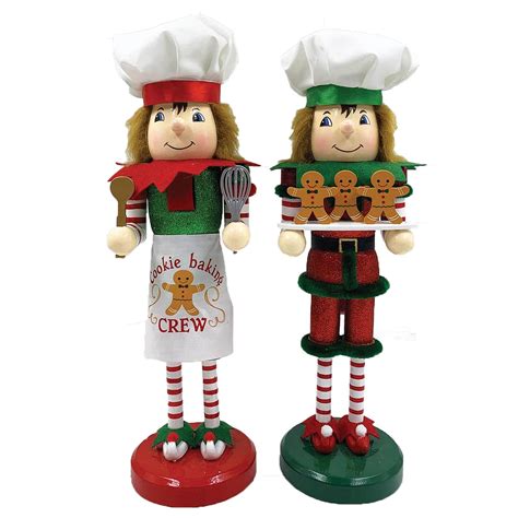 14 Cookie Crew Elf Nutcrackers Set Michaels