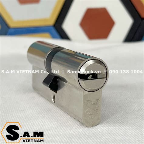 Lõi khóa 2 đầu chìa ABUS X12R 35/35mm niken mờ