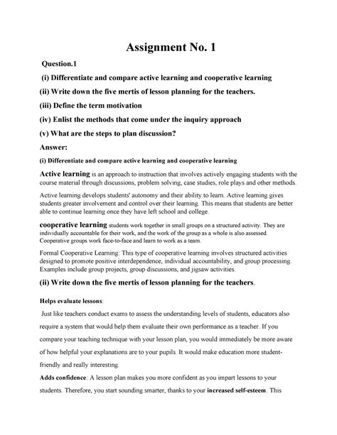 8601 Autumn 2023 Solved Assignment Assignment No 1 Question I Differentiate And Compare