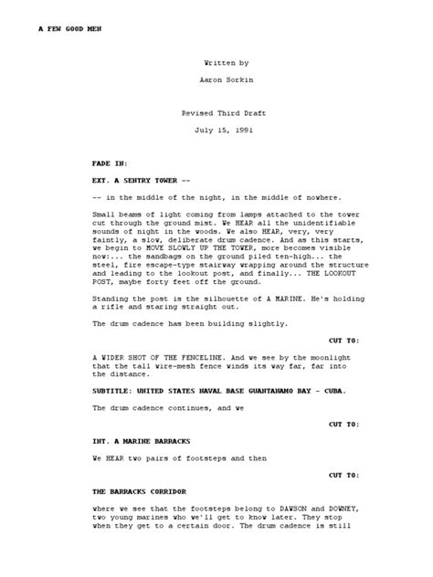A Few Good Men Screenplay Pdf Pdf Guantanamo Bay Naval Base