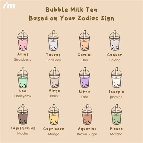 Bubble Milk Tea Based On Your Zodiac Sign