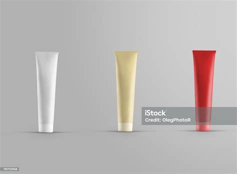디자인 프리젠 테이션을위한 회색 배경에 컬러 튜브의 템플릿입니다 3가지 개체에 대한 스톡 사진 및 기타 이미지 3가지 개체 가냘픈 개체 그룹 Istock
