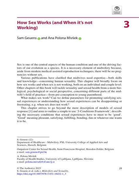 How Sex Works And When Its Not Working Pdf Sexual Arousal Sexual Dysfunction