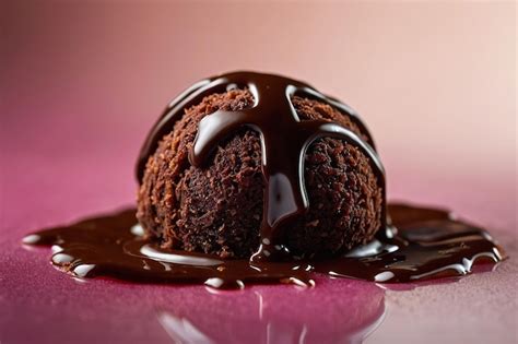 A Chocolatecovered Raspberry Truffle Premium Ai Generated Image