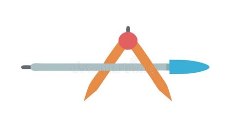 Compass Divider Tool Icon Vector Geometry Drafting Measurement Art