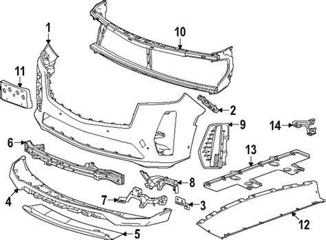 2023 2024 Cadillac Passenger Side Front Bumper Fascia Guide 85655390