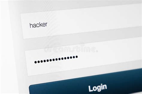Login Screen Username And Password On Computer Screen Stock Image