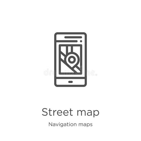 Street Map Icon Vector From Navigation Maps Collection Thin Line