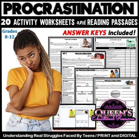Procrastination Activity Worksheets Procrastinate Overcoming Procrastination Made By Teachers