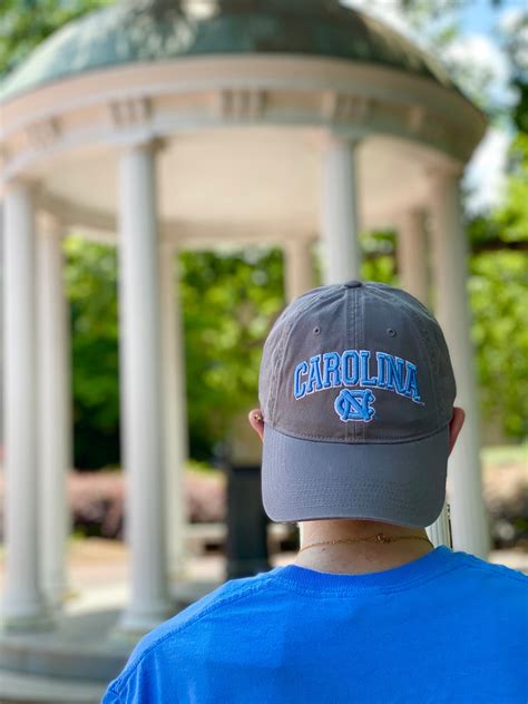Unc Hat In Grey With Main Event Carolina Tar Heels Logos Shrunken Head