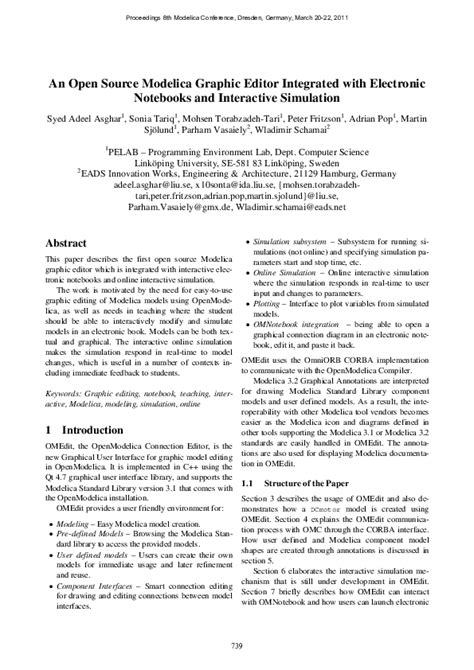 Pdf An Open Source Modelica Graphic Editor Integrated With Electronic