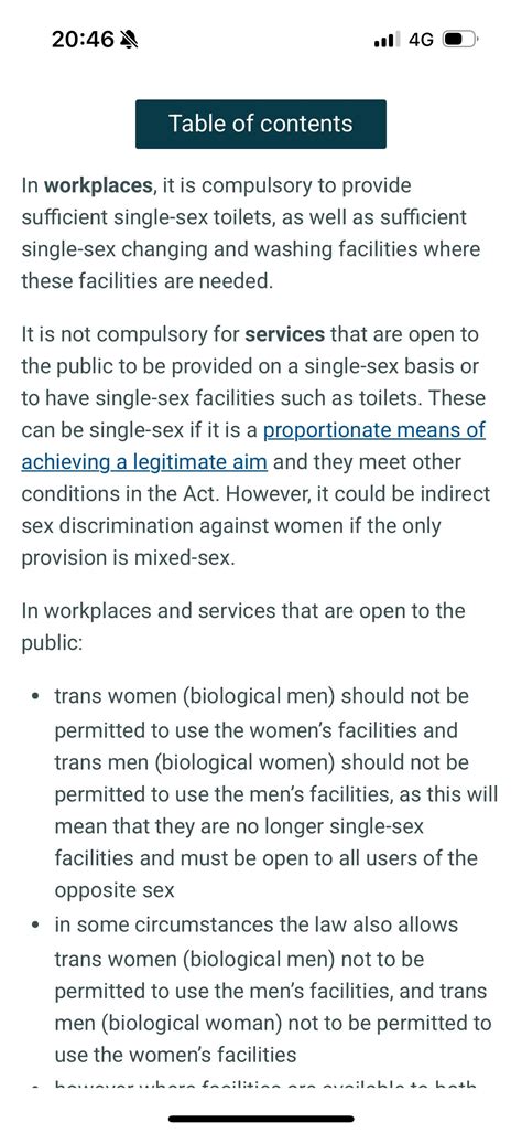 Guidance From Ehrc On Workplace Single Sex Facilities Following For