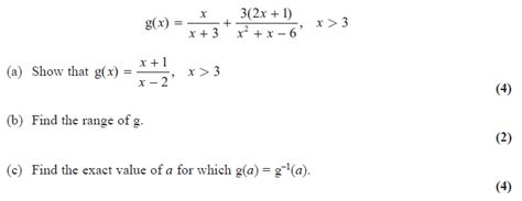 Exam Questions Inverse Functions Examsolutions