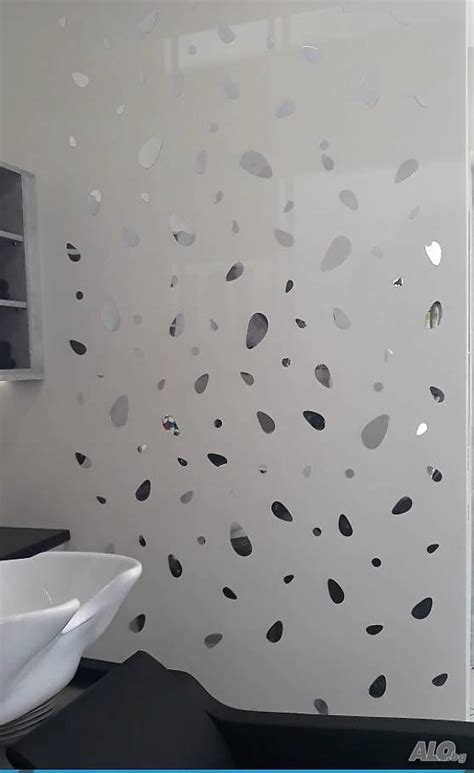 Огледални стикери камък Стикери Декорация 12бр Аксесоари София Огледалните стикери от