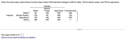 the output matrix is x round to two decimal places