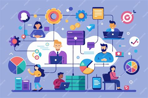 Teams Engage In Workflow And Business Management With Technology Data