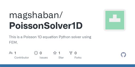Github Magshaban Poissonsolver1d This Is A Poisson 1d Equation Python Solver Using Fem