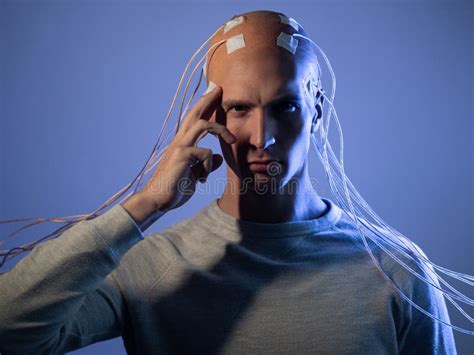 Neurointerface Brain Computer Communication Cyber Punk Concept Stock Image Image Of Data
