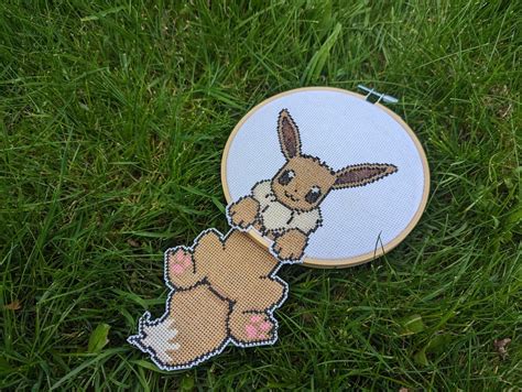 Hanging Eevee Cross Stitch Pattern Etsy