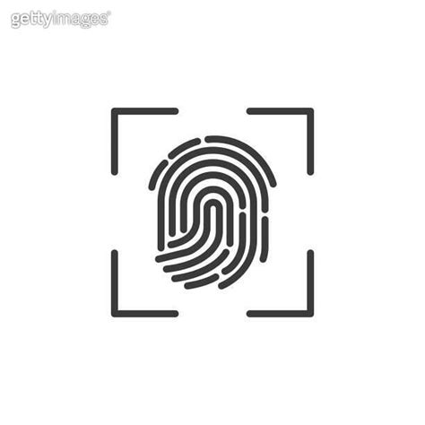 Fingerprint Icon Security Access Concept Biometrics System Vector Illustration 1800970601